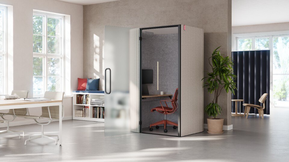 Bay Work Pod elevates office privacy and comfort - Domus