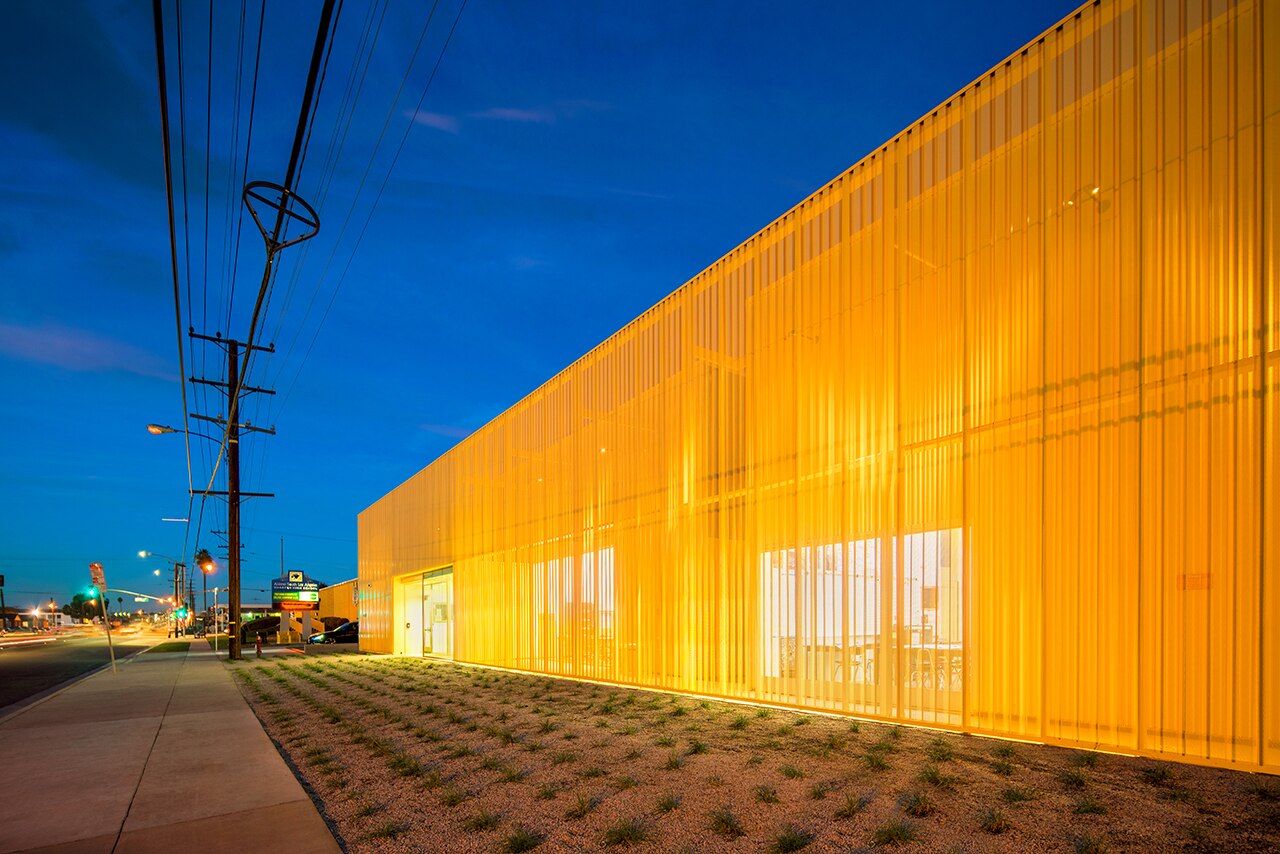 Los Angeles. Brooks+Scarpa designed a bright-yellow high school in a ...
