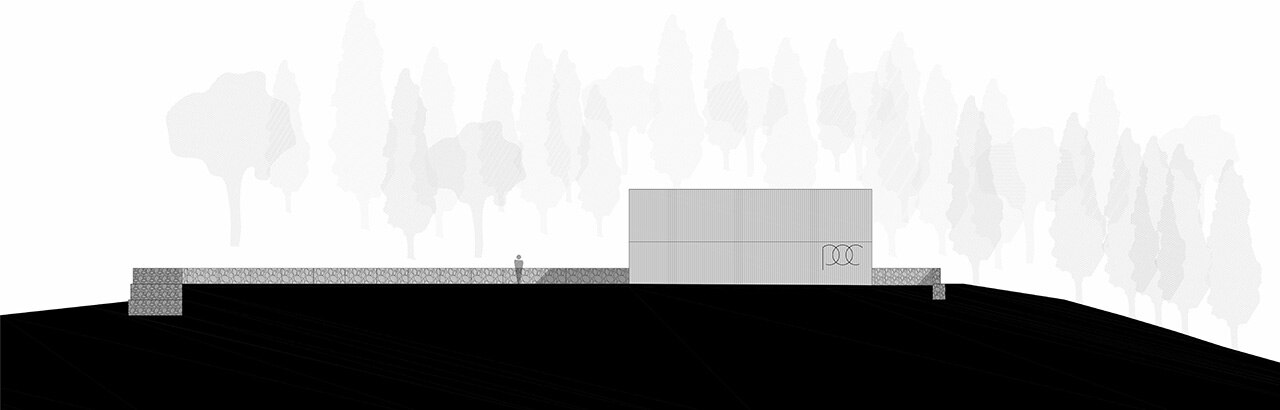 Portugal. An industrial facility by Pedro Geraldes overlooking a dam