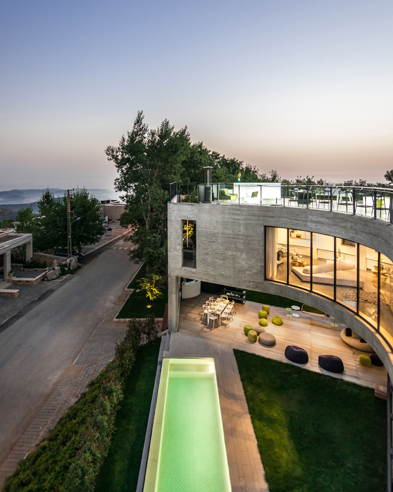 Lebanon. A house that bends towards the mountains by L.E.FT Architects