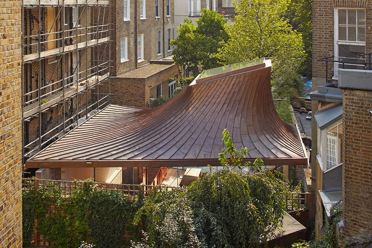 Copper roof funnels sky light into London home by Gianni Botsford ...