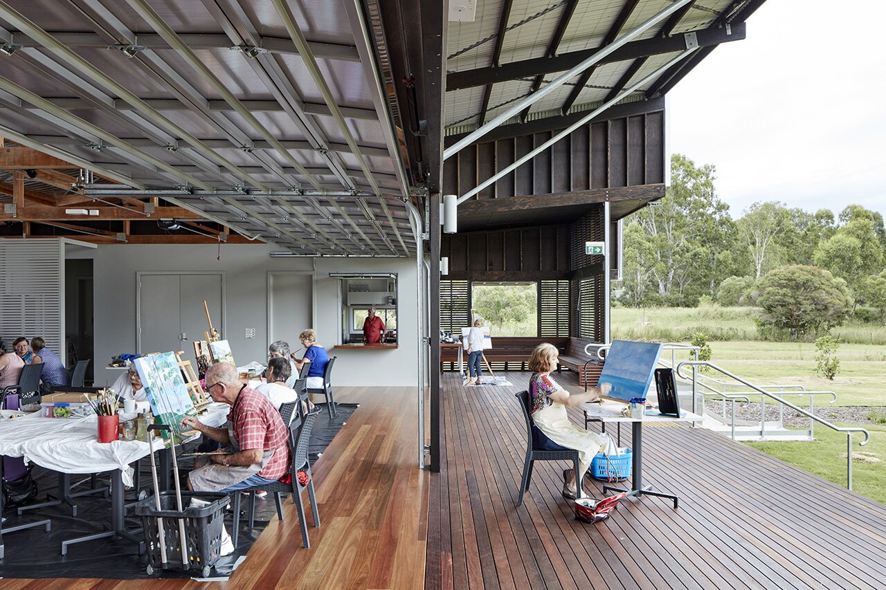 Australia. A public building bringing together a rural community by ...