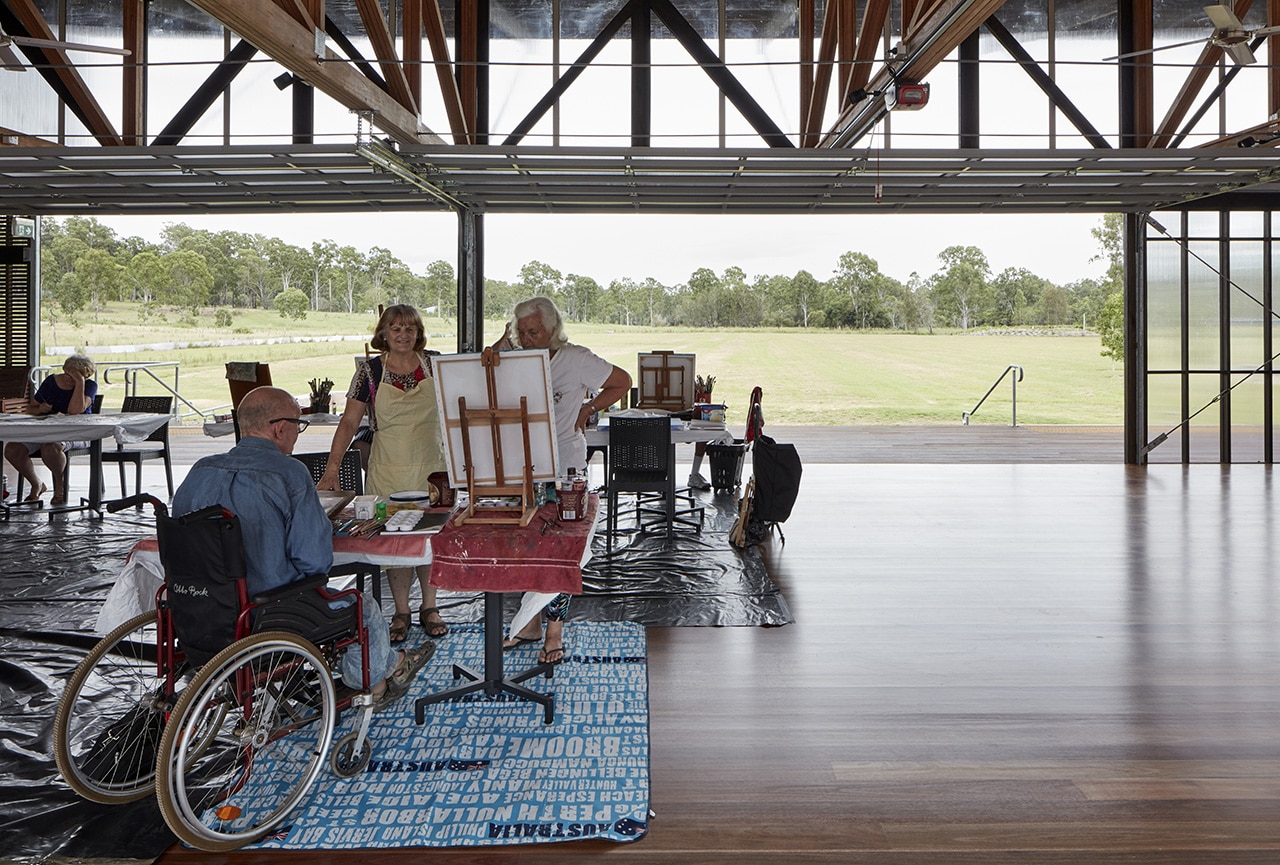 Australia. A public building bringing together a rural community by ...