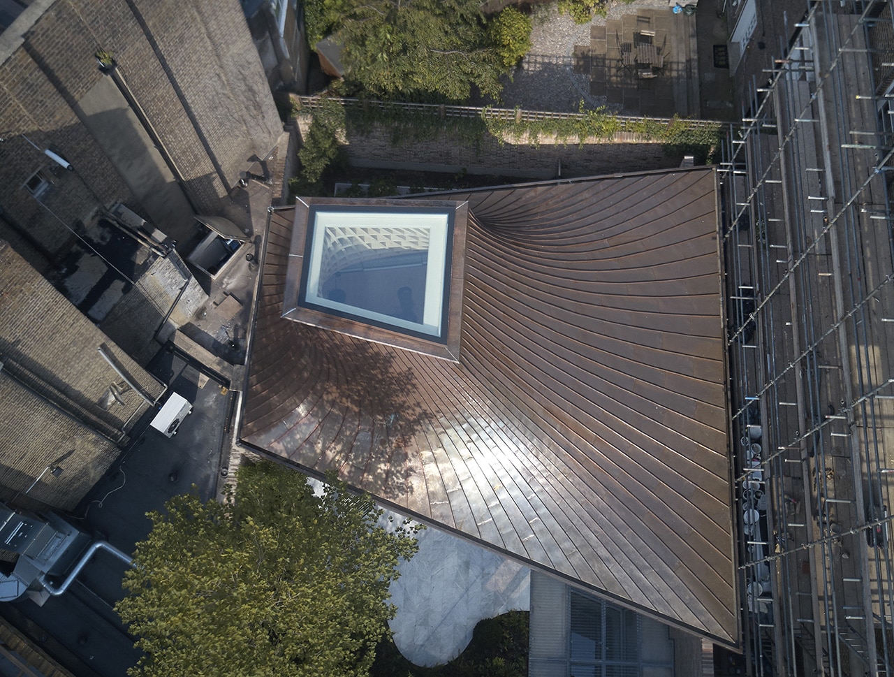 Copper roof funnels sky light into London home by Gianni Botsford ...