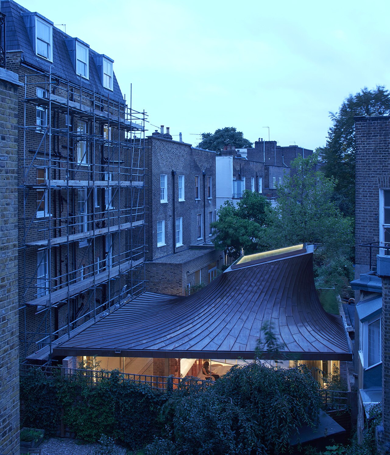 Copper roof funnels sky light into London home by Gianni Botsford ...