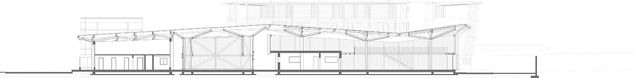 The timber textures draw the new convent by Mixtura studio
