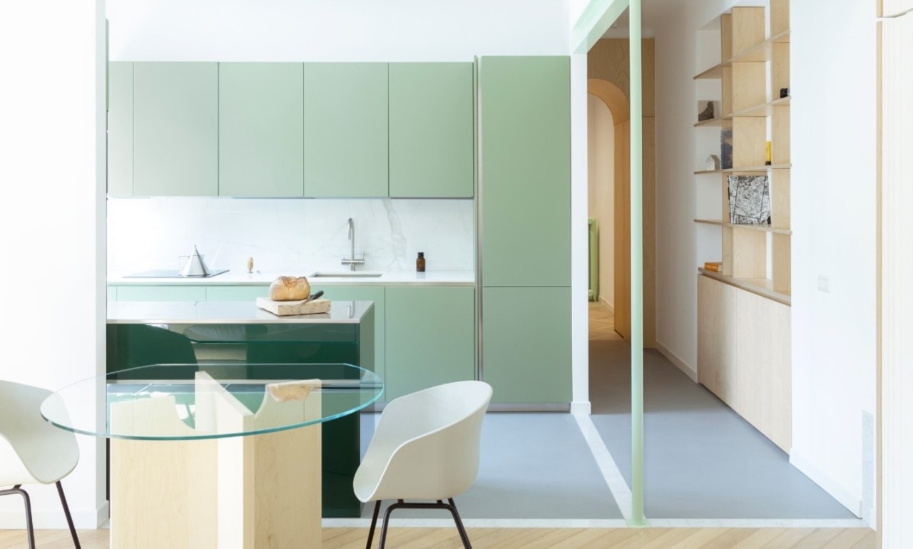 Linear apartment by untitled architecture in Milan