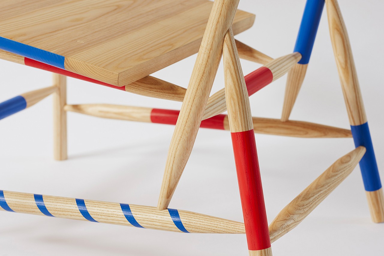 The collection by Rio Kobayashi is made of turned ash poles with ...