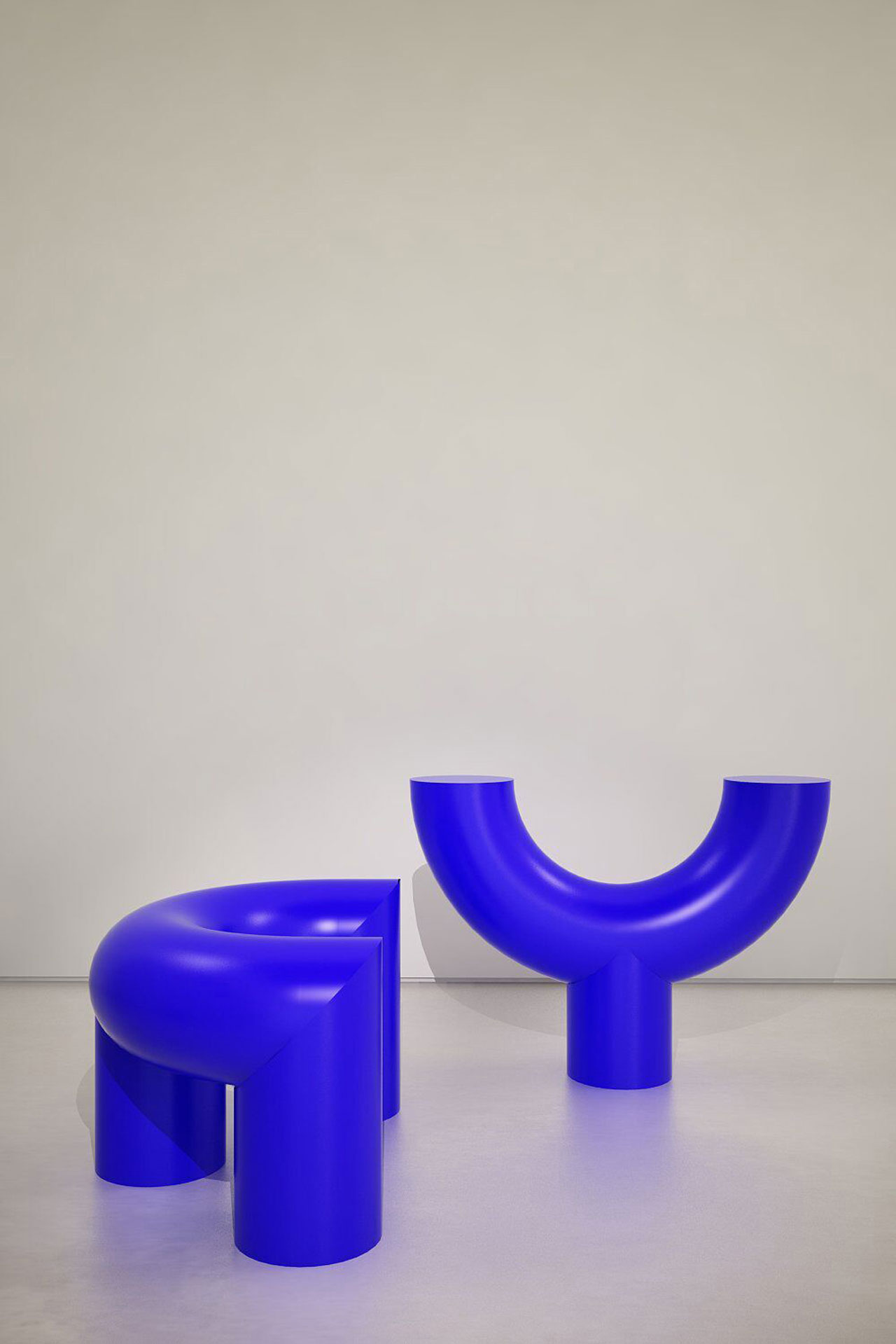 Objects of common interest creates a landscape of blue shapes - Domus