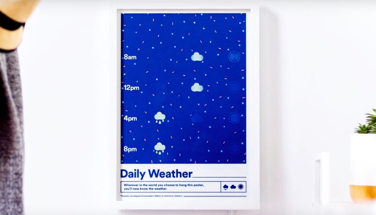 The Weather Poster bridges the gap between analog and digital