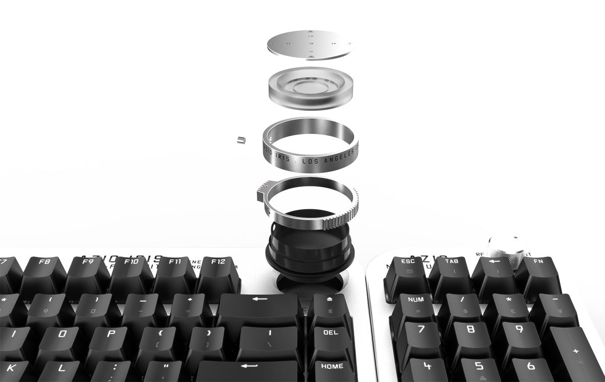 Azio’s Iris keyboard draws inspiration from vintage cameras - Domus