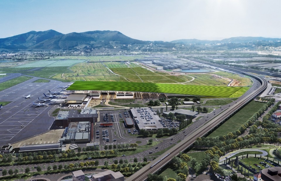 New Florence airport terminal to have a rooftop vineyard - Domus