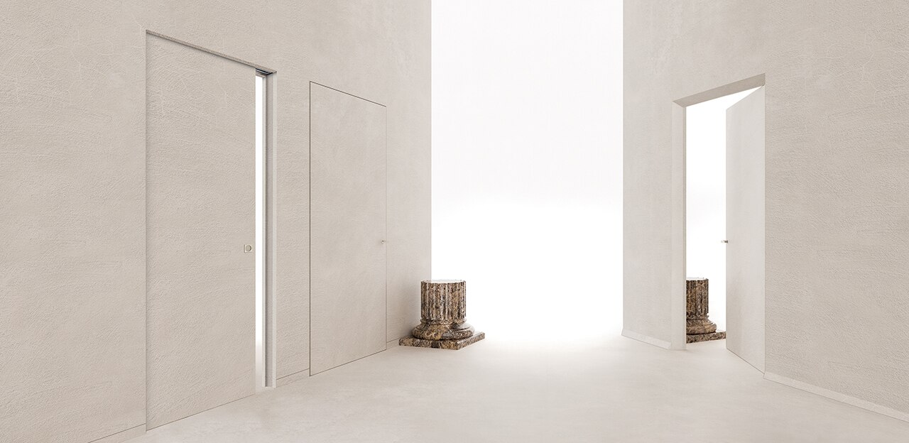 Invisible doors for custom-made walls - Domus