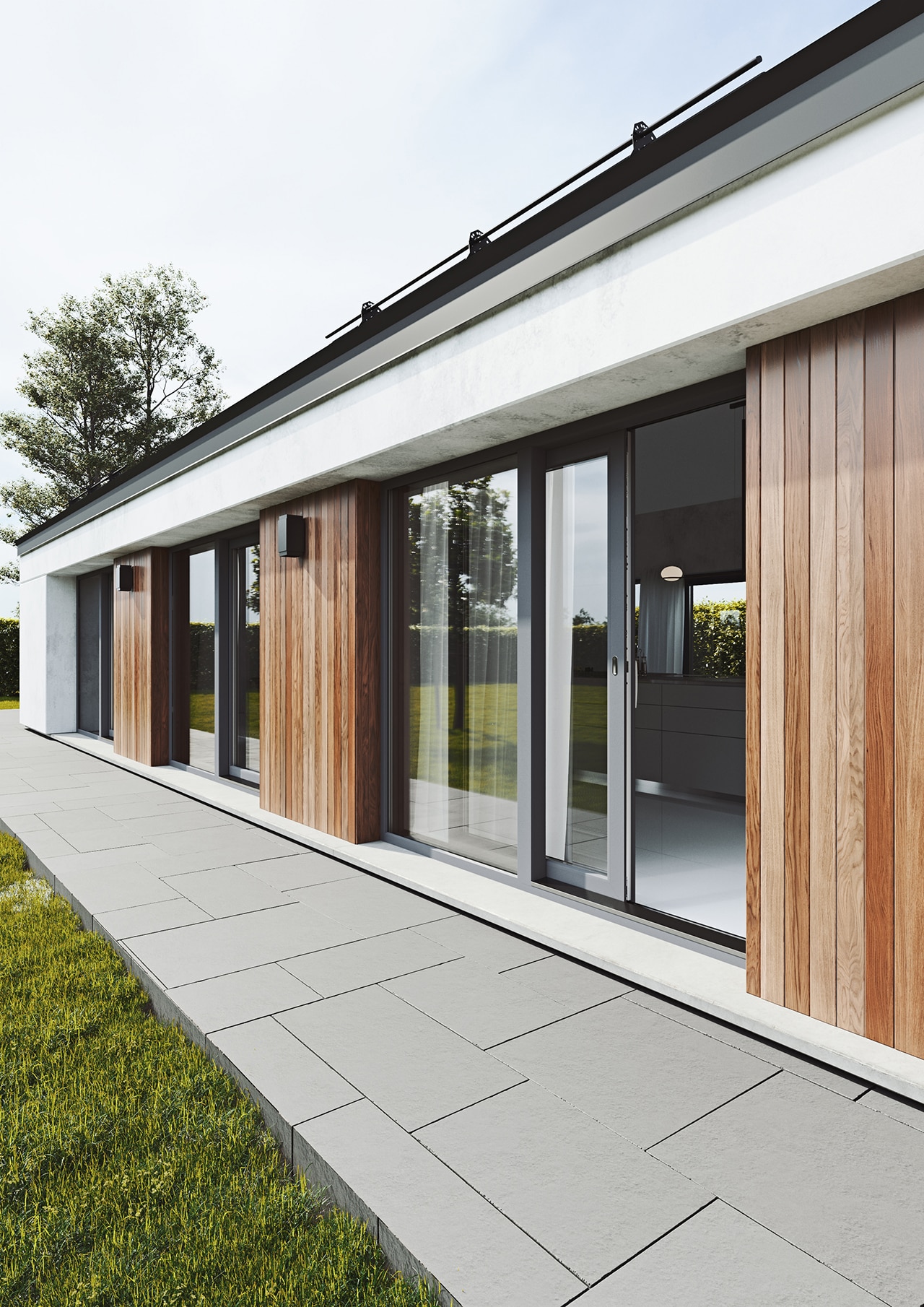 Discreet and connective sliding windows - Domus