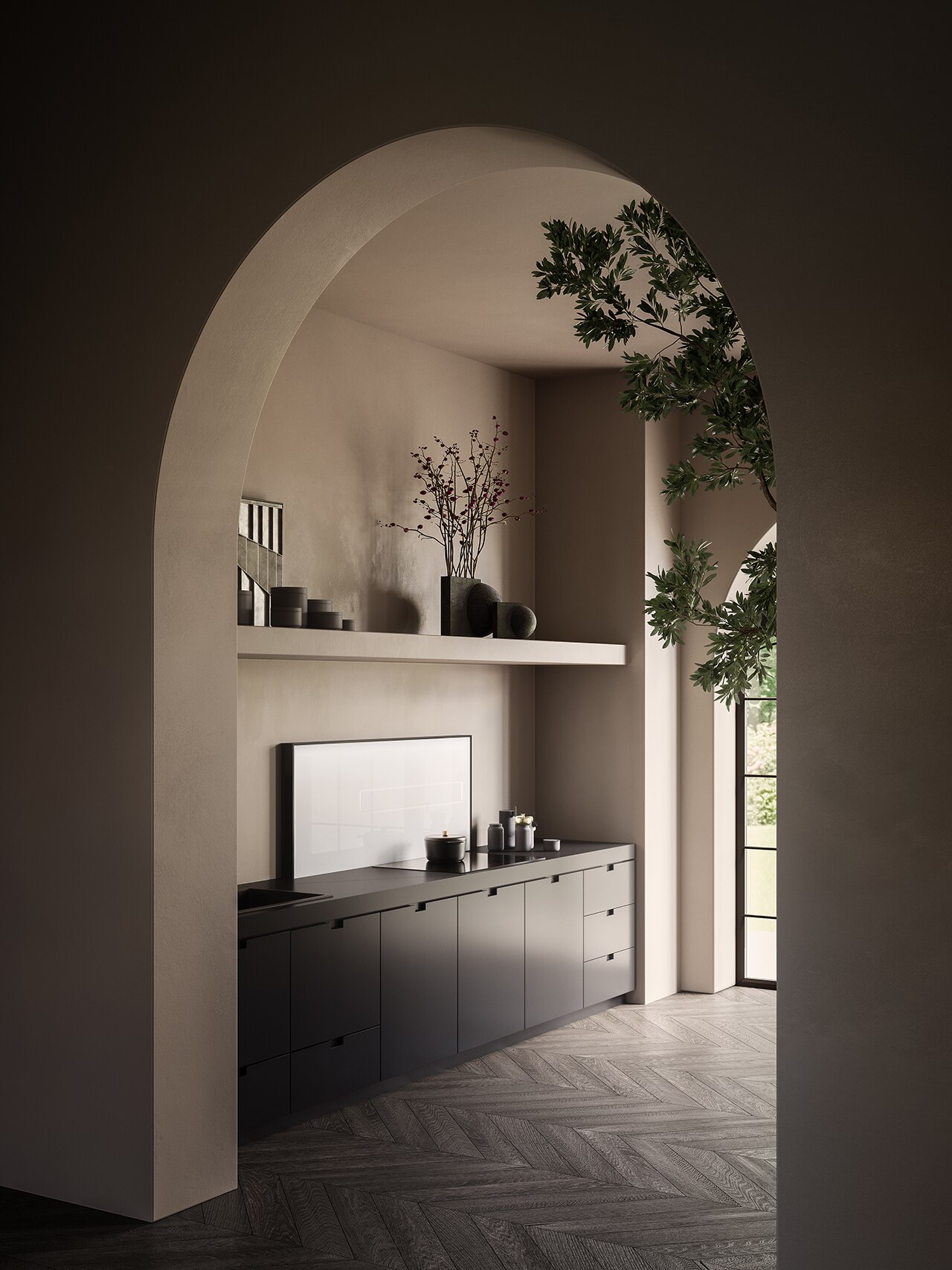 Vacuum integrated into the kitchen design - Domus