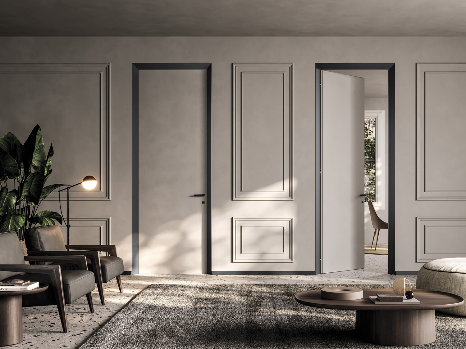 Pareti uniformi con soluzioni filomuro - Domus