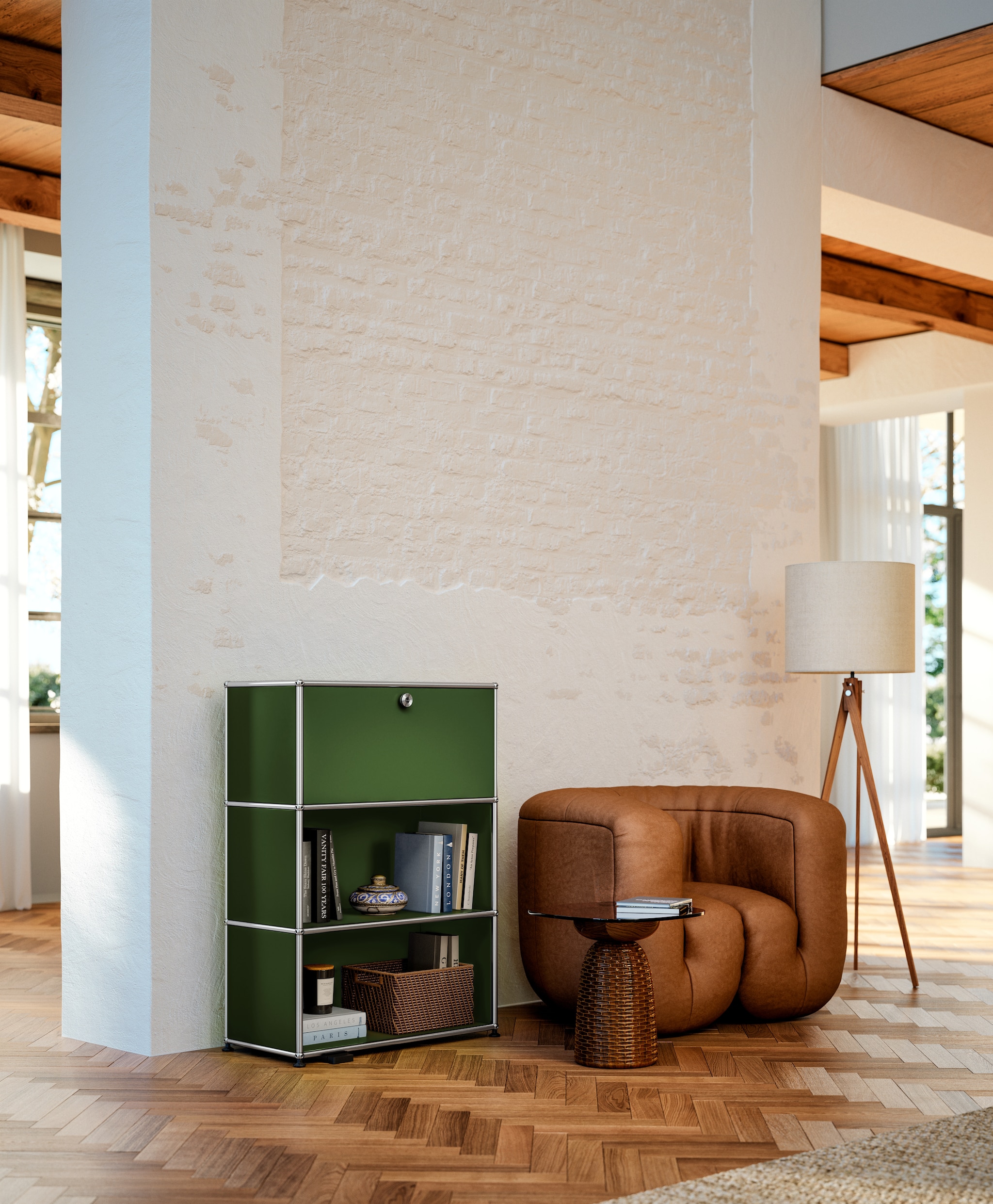 USM Haller tinged with olive green - Domus