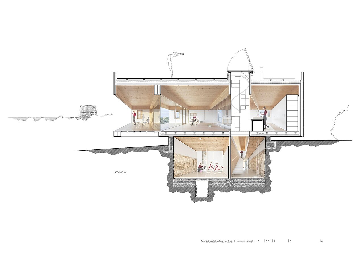 Marià Castelló Martínez has completed a house within the sculpted rock ...