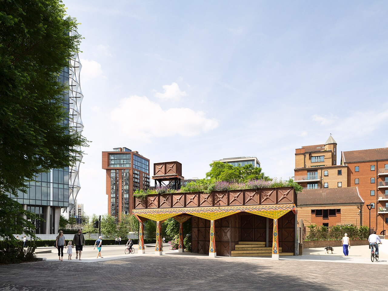 London. A colorful garden along the Thames - Domus