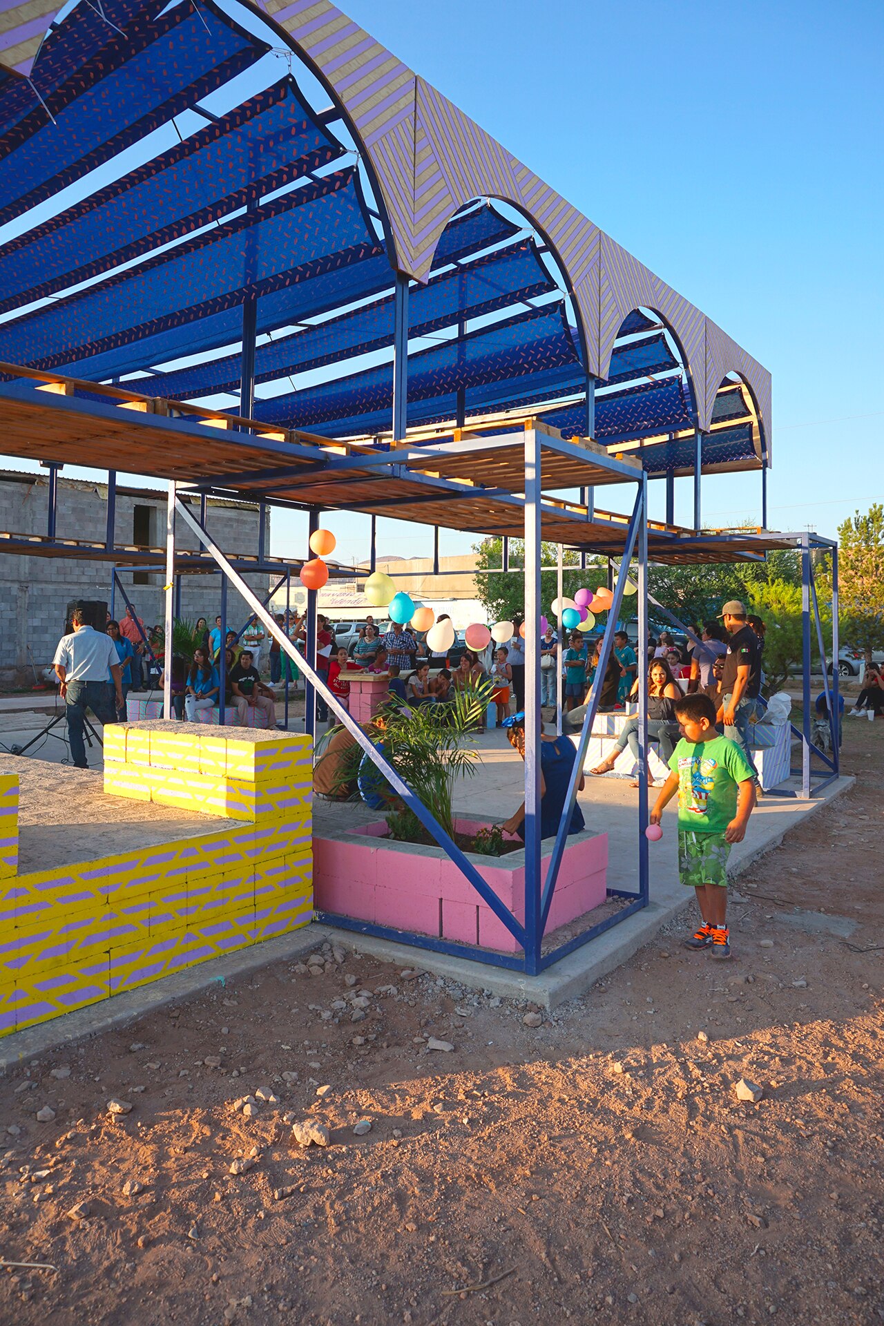 Enorme Studio. A colorful canopy inspired by Mexican popular culture ...