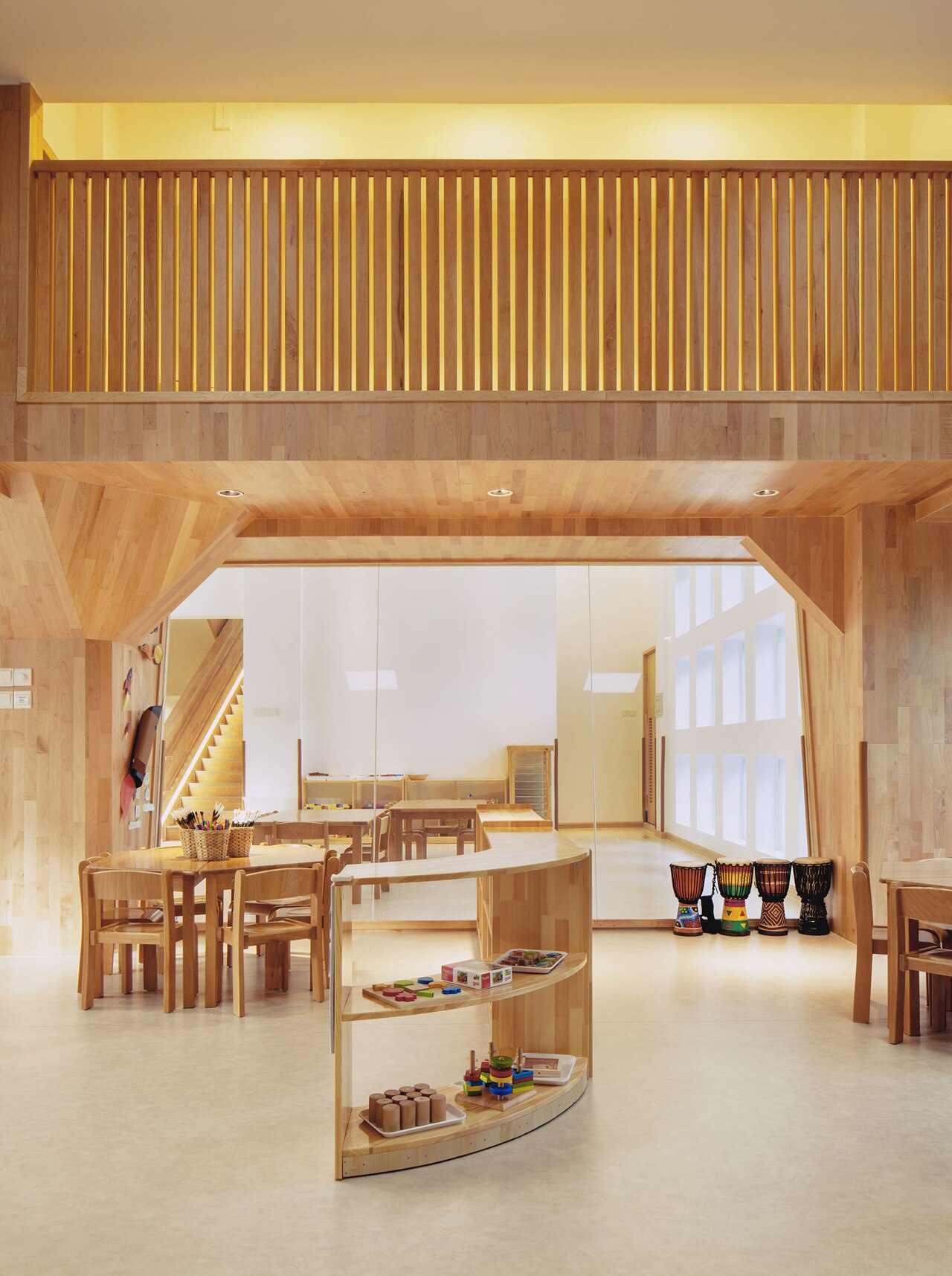 The child-scaled and multi-sensory design of a Montessori Kindergarten ...