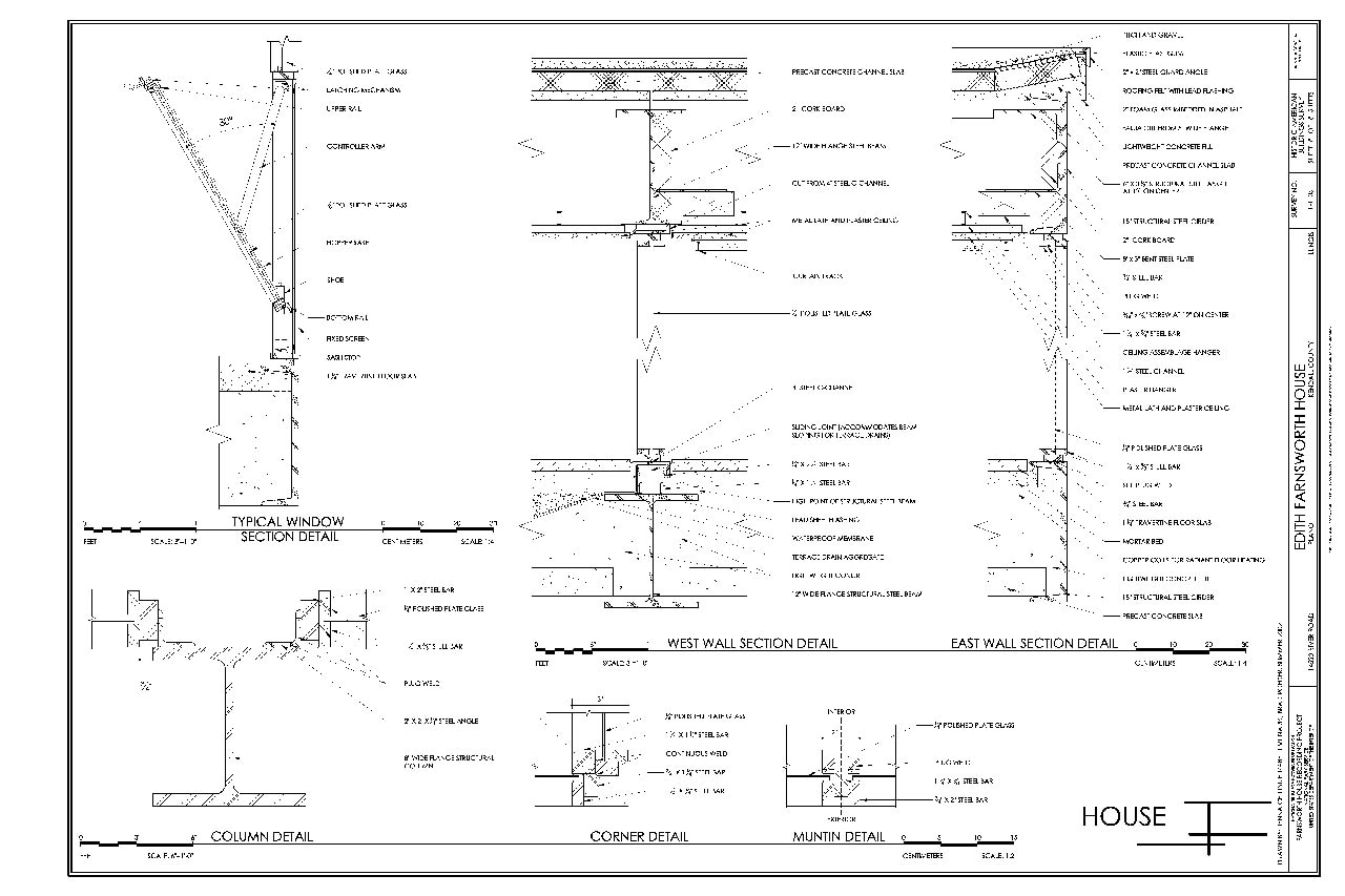 Farnsworth House designed by Mies van der Rohe for Edith Farnsworth - Domus