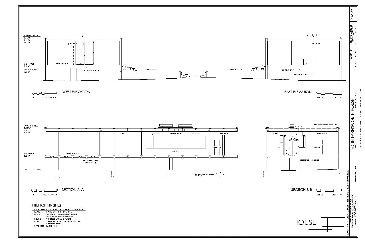 Farnsworth House designed by Mies van der Rohe for Edith Farnsworth - Domus