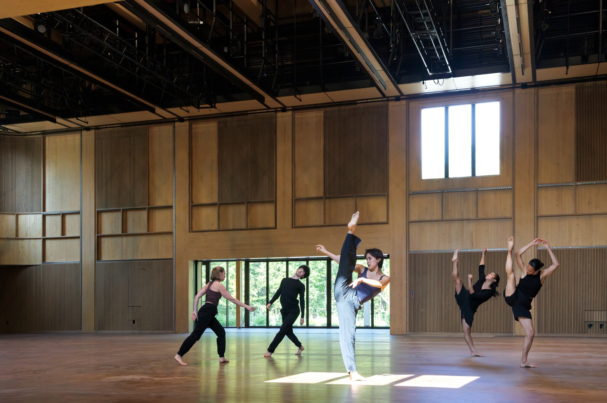 Mecanoo has built a mass timber theatre in the woods to dance for seven ...
