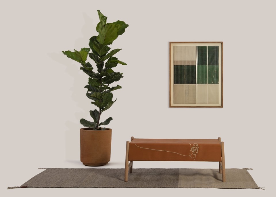 Arts and crafts of Mexico in two leather and maguey stools by Peca - Domus