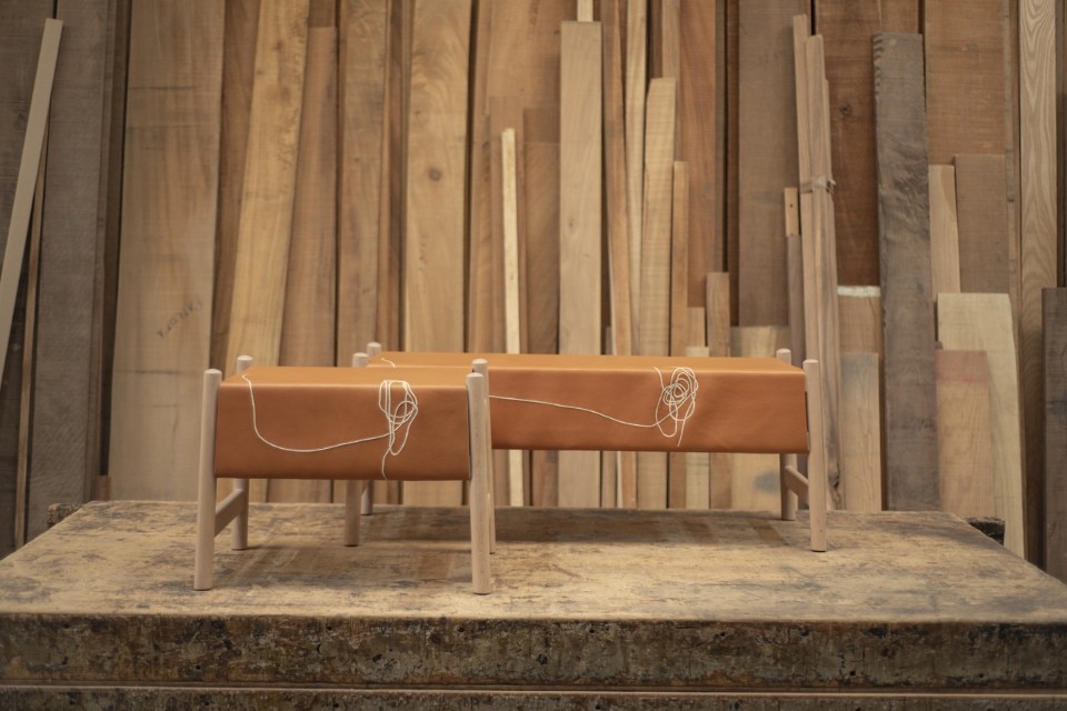 Arts and crafts of Mexico in two leather and maguey stools by Peca - Domus