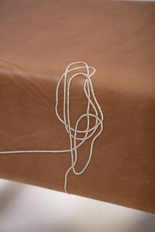 Arts and crafts of Mexico in two leather and maguey stools by Peca - Domus
