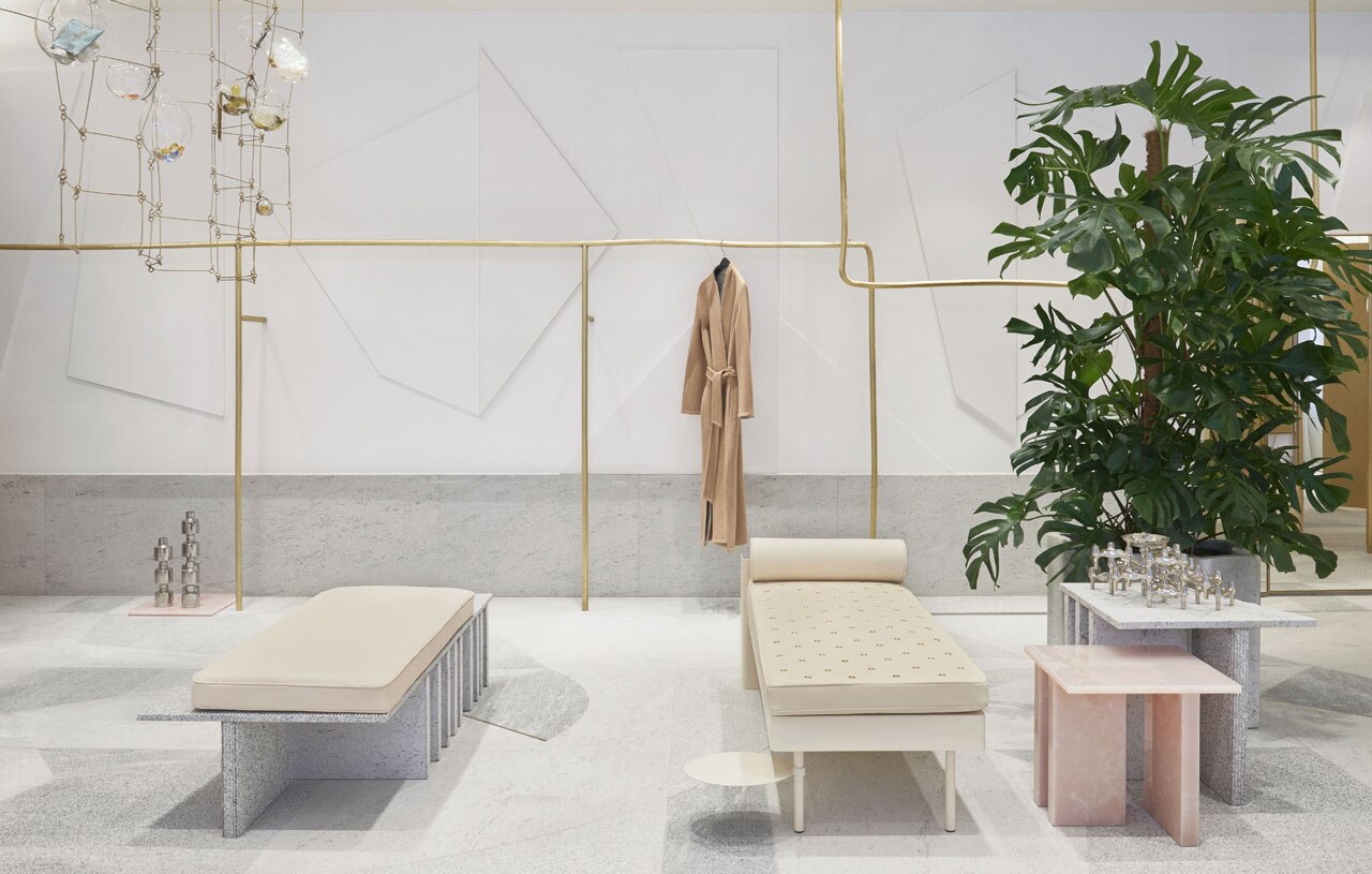 Pink quartz and Jean Prouvé referrences for the new boutique of forte ...