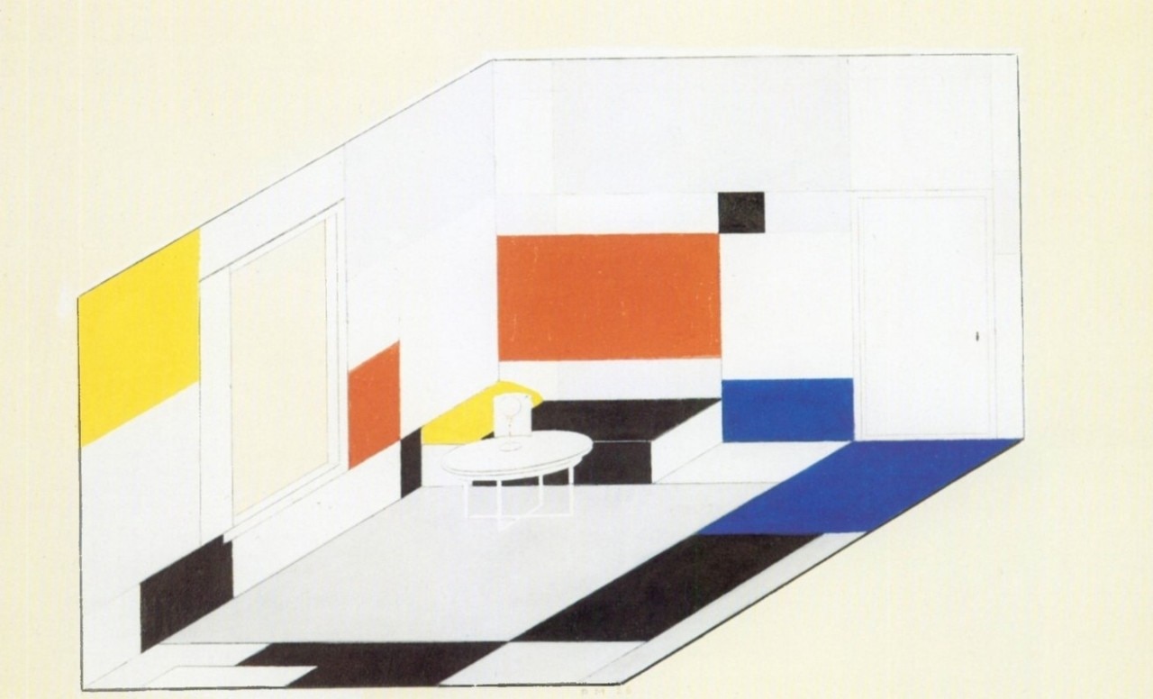 A domestic interior designed by Piet Mondrian - Domus