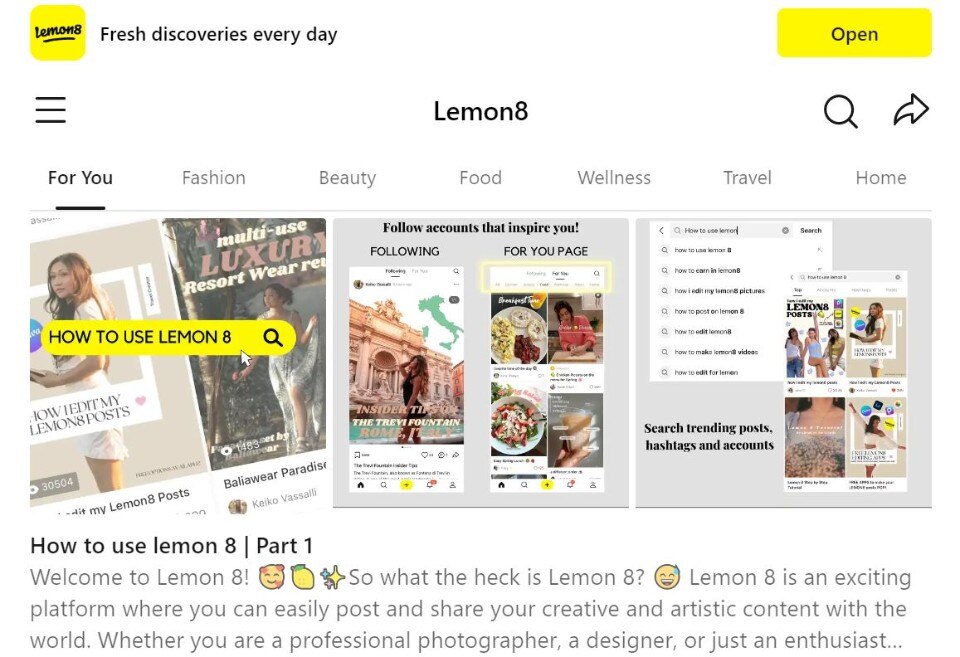 Che cos’è Lemon8, la nuova app social dei creatori di TikTok - Domus