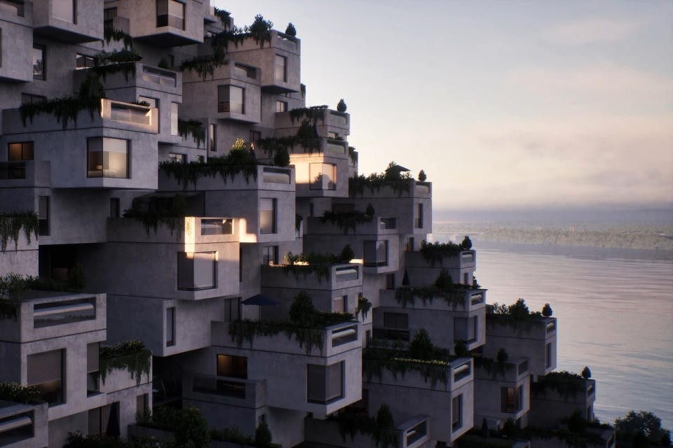 Habitat 67 has finally been completed according to the original design ...