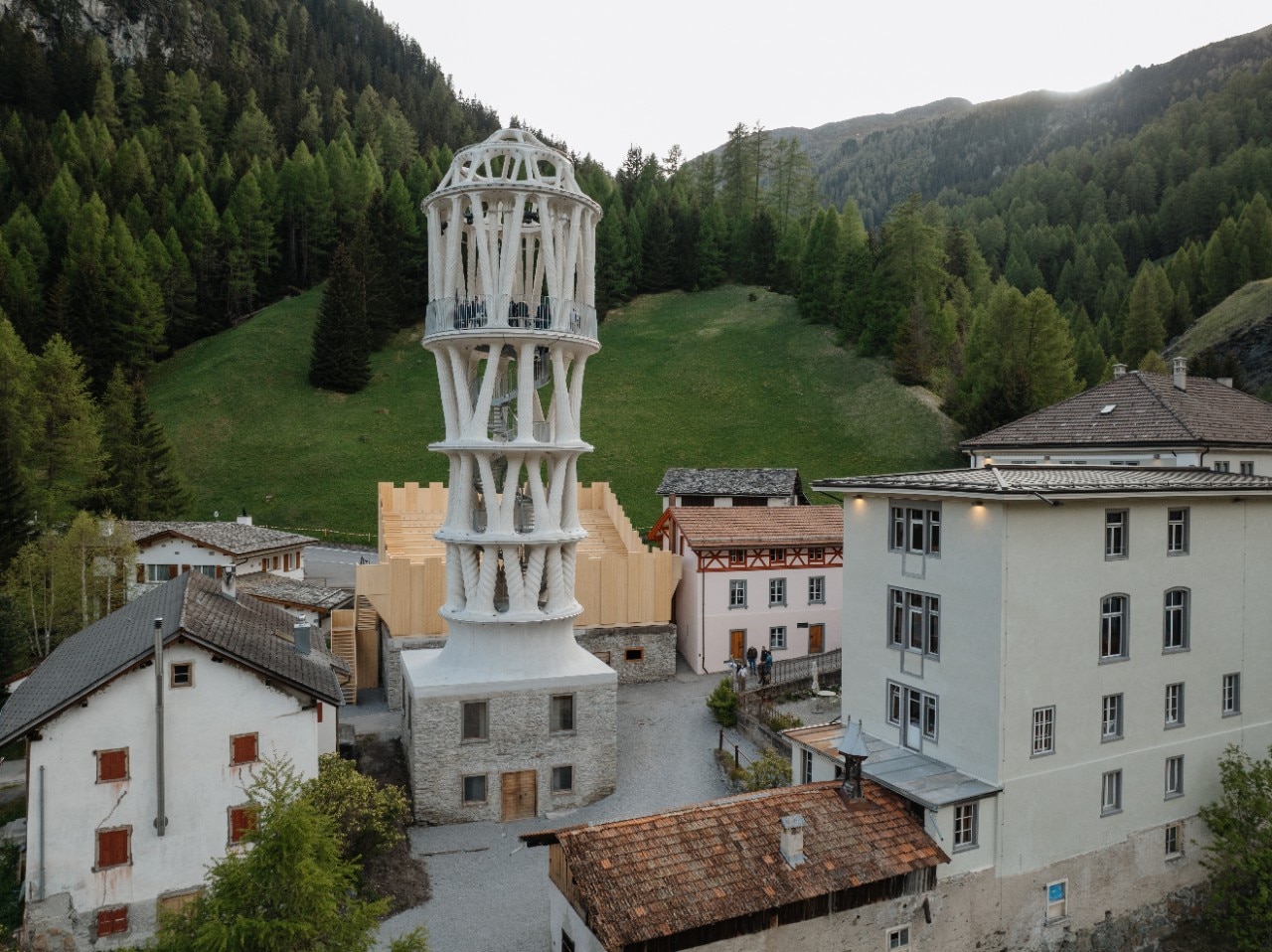 The highest 3D printed tower in the world rises in the Swiss Alps - Domus