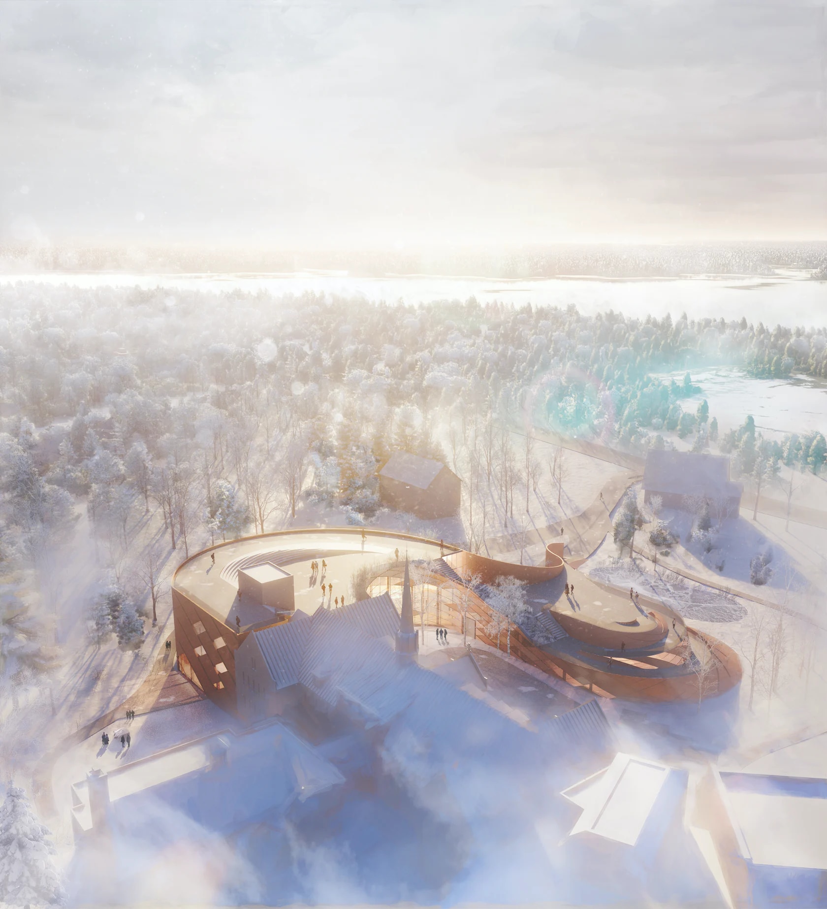 Canadian cultural center designed according to native guidance - Domus