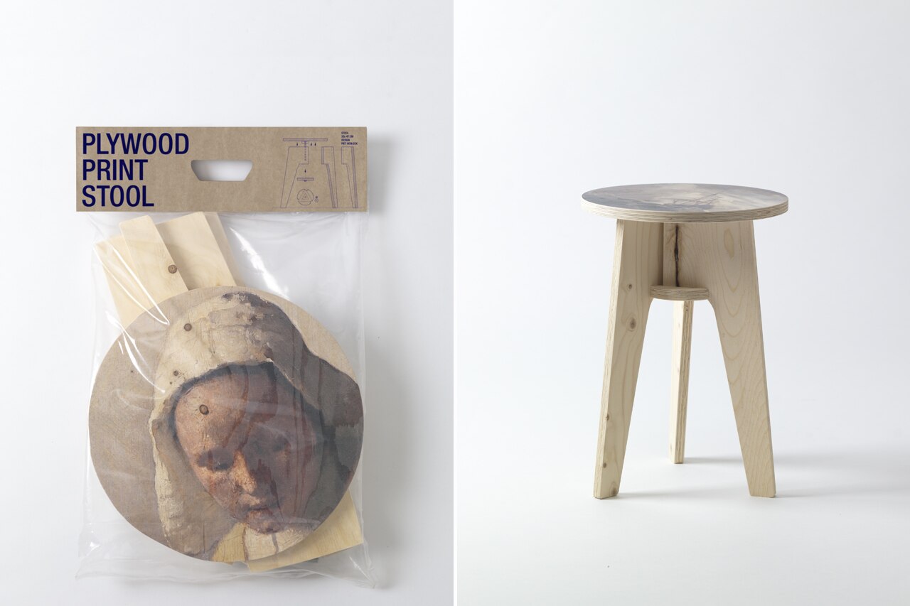 Plywood Print Stool - Domus