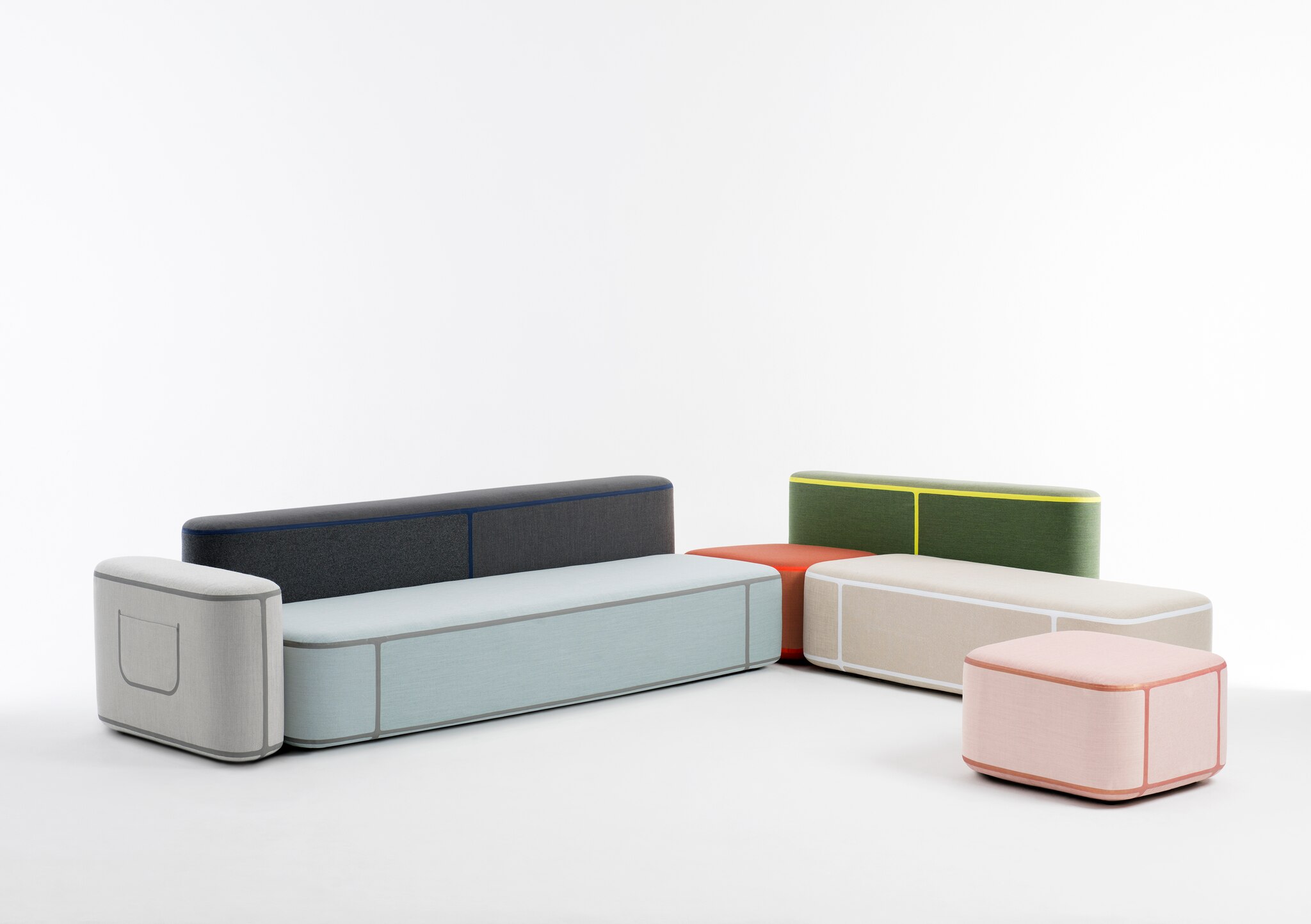 A modular sofa made by modernist blocks - Domus