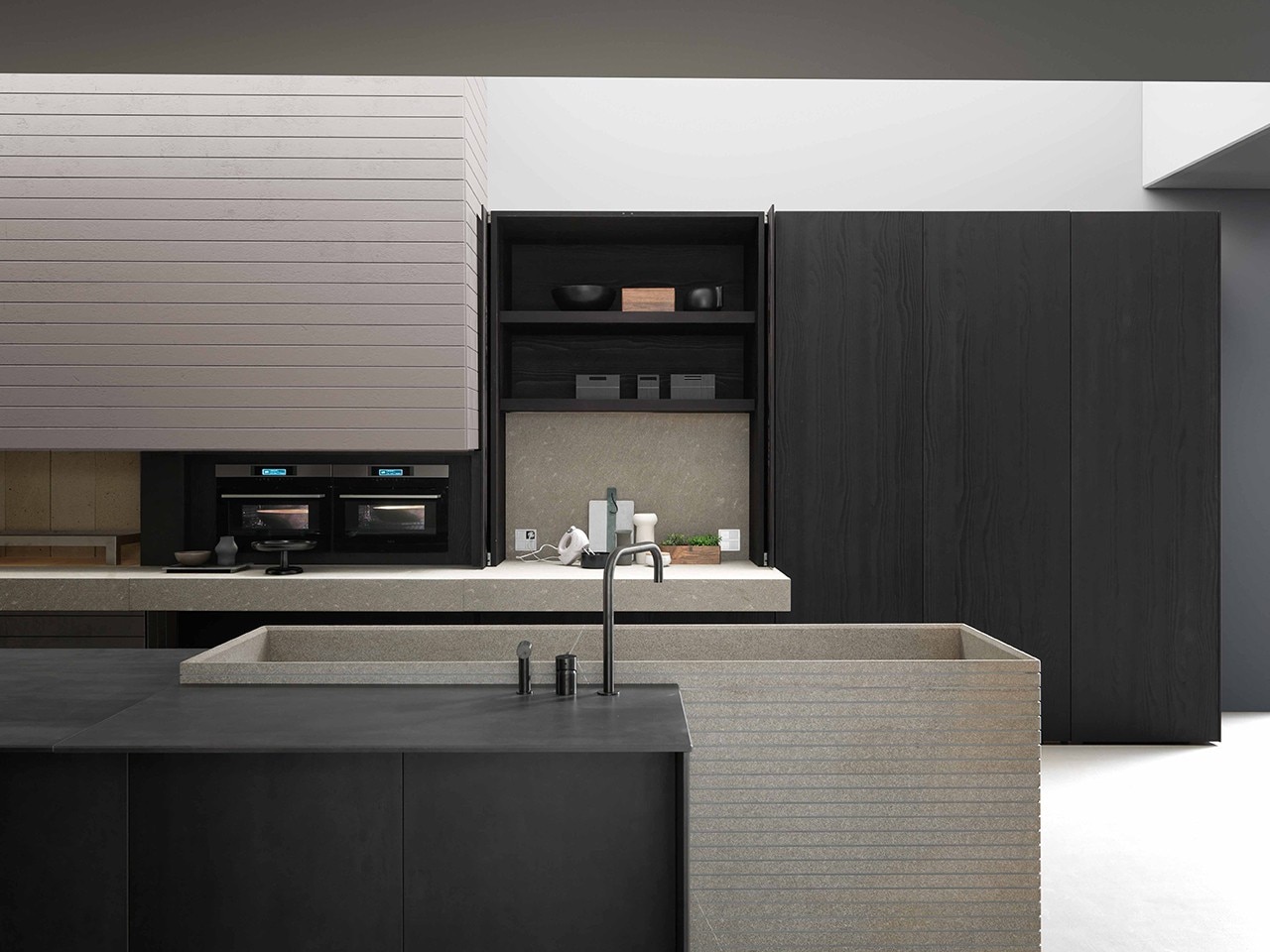 Sophisticated materials and harmonious shapes: two kitchens by ...