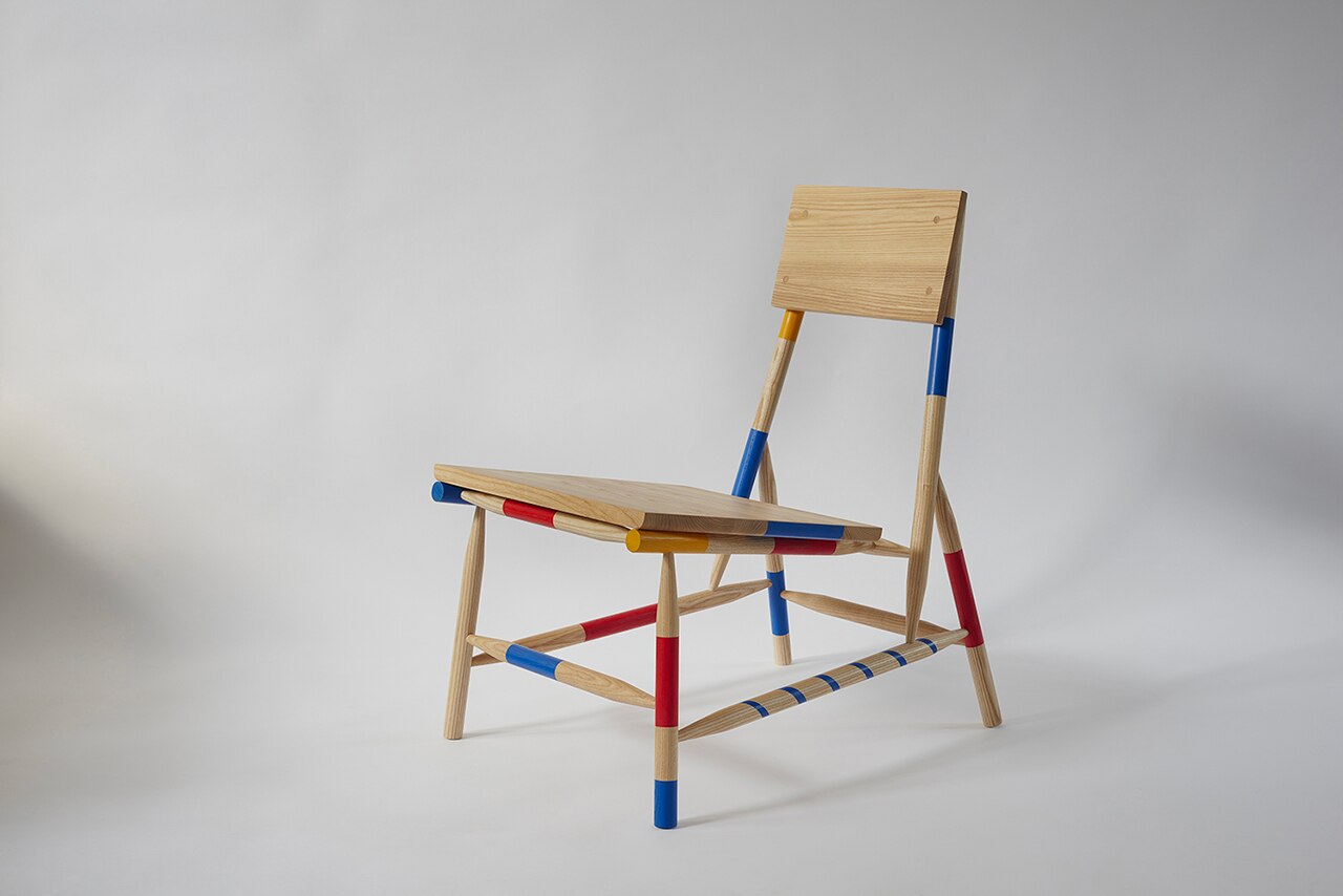 The collection by Rio Kobayashi is made of turned ash poles with ...