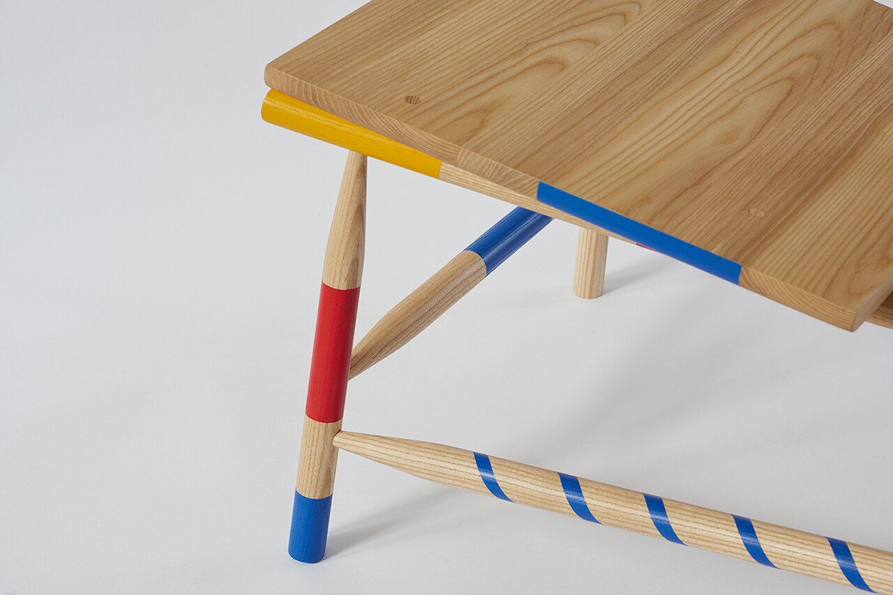 The collection by Rio Kobayashi is made of turned ash poles with ...
