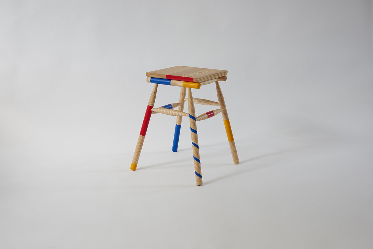 The collection by Rio Kobayashi is made of turned ash poles with ...